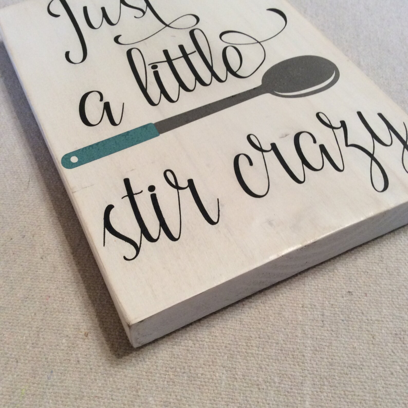 Just a Little Stir Crazy Kitchen Sign Hand Painted Kitchen | Etsy