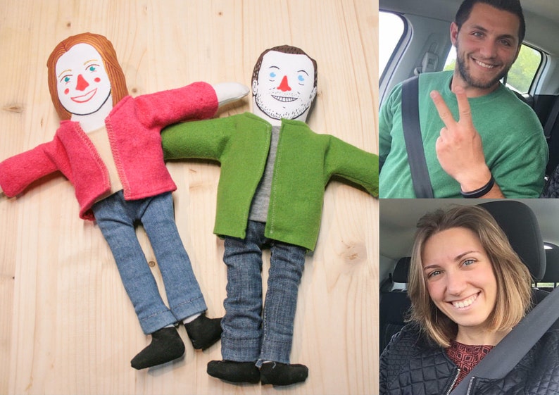Custom Portrait Dolls couple Personalized Look-a-like - Etsy