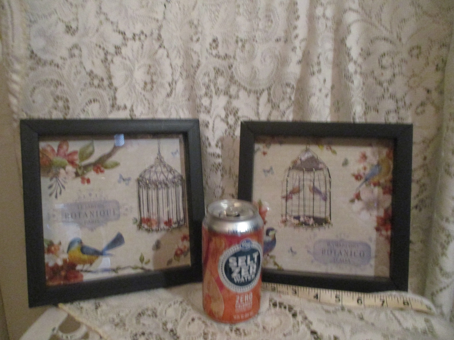 Pair Botanical String Art Shadow Box With Birds & Butterflies - Etsy