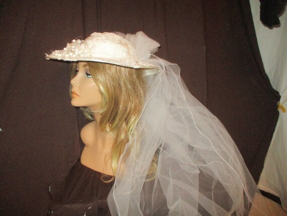 beaded wedding veiled wedding hat - Gem
