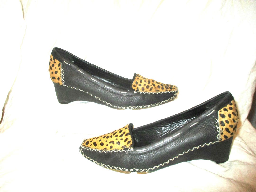 Jessica Bennett "jdenton" Leather Wedge Pumps - Etsy