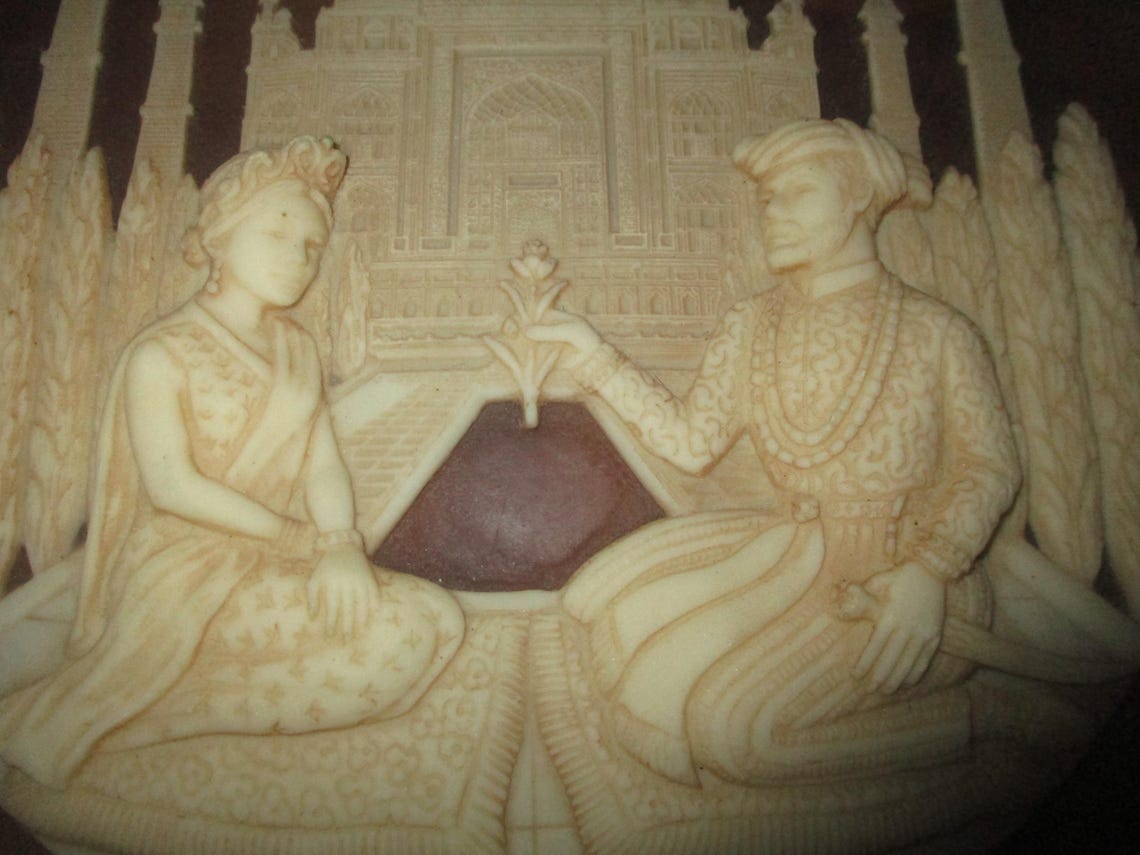 Incolay Studios Great Romances of History "the Taj Mahal Lovers" Stone ...