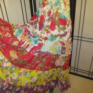 Boho Tiered Cotton Patchwork Sundress - Etsy