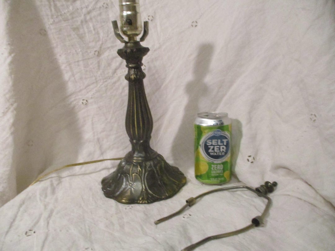 Vintage Tiffany Style Cast Metal Lily Pad Lamp Base - Etsy