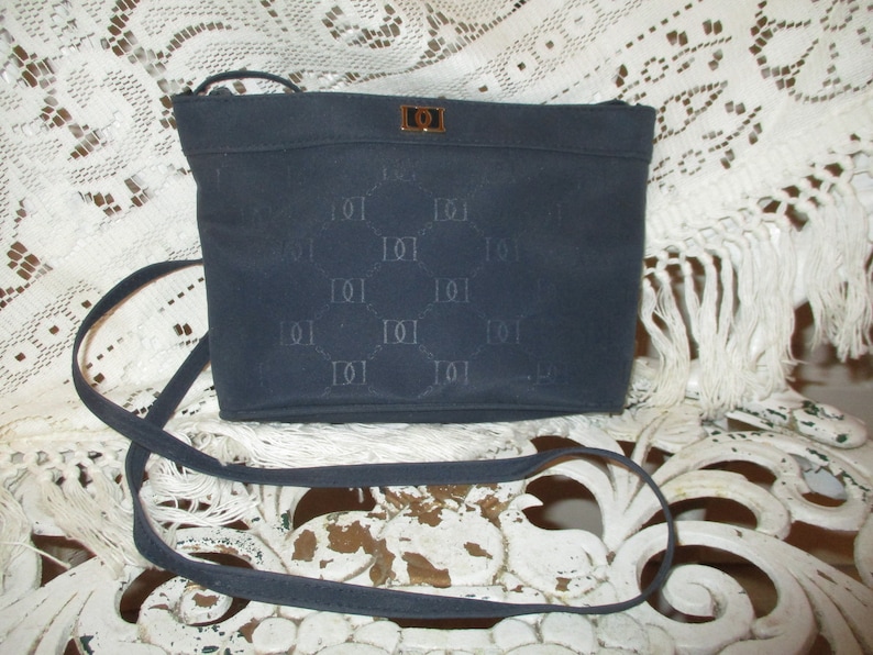 Navy DD Logo Canvas Cross Body Bag - Etsy