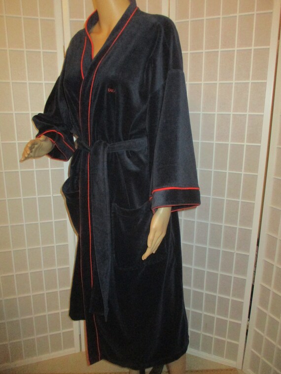 Christian Dior Monsieur velour wrap robe - Gem