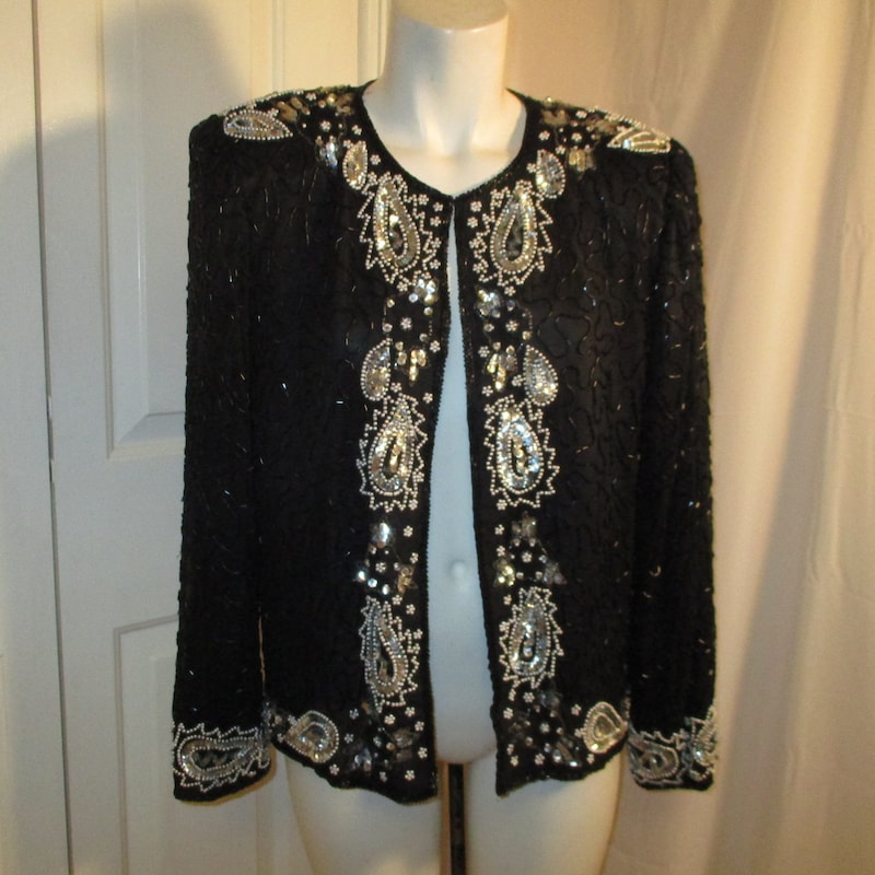 Velvet Beaded Jacket - Etsy