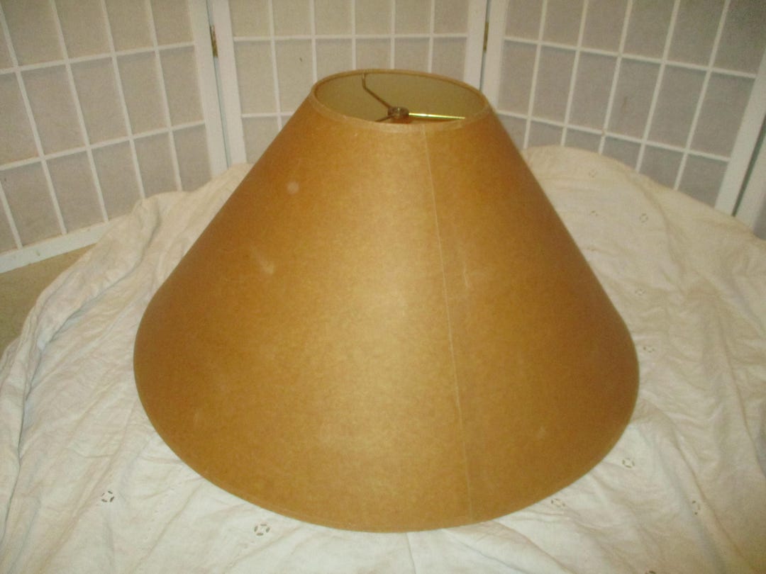 Huge Vintage Cone Paper Lamp Shade - Etsy