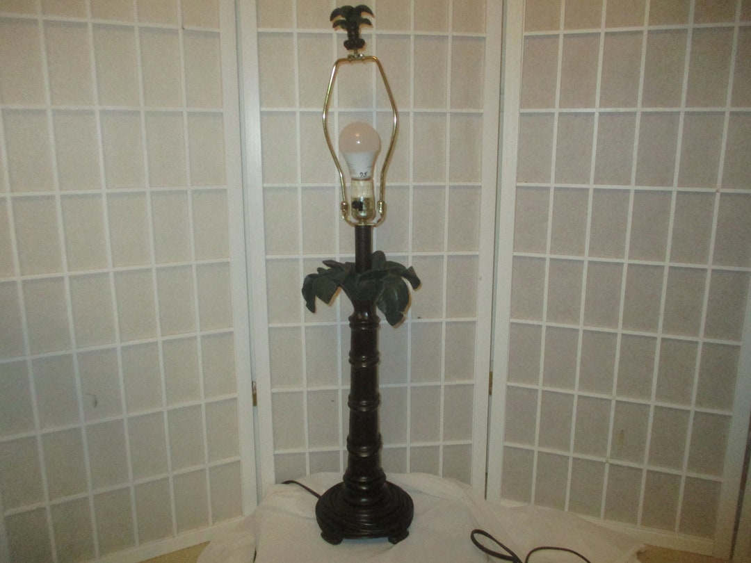 Palm Tree Tall Vintage Table Lamp Base - Etsy