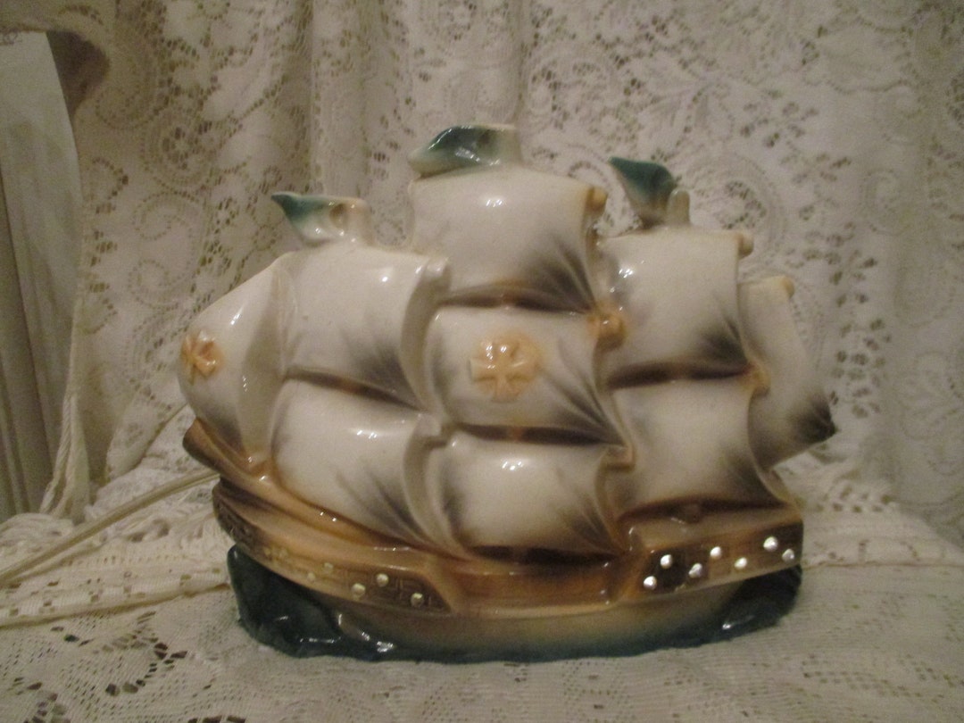 Tilso Ceramic Ship Night Light/ TV Lamp - Etsy
