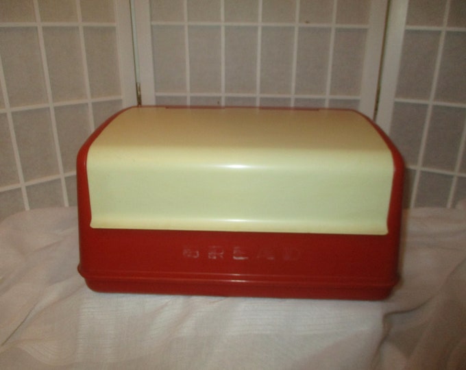 Lustro Ware 1950's Red and off White Plastic Bread Box - Etsy