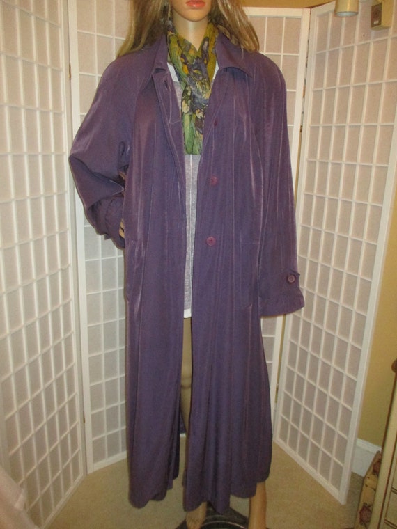 vintage Gantos purple full cut long rain/trench/overc… - Gem