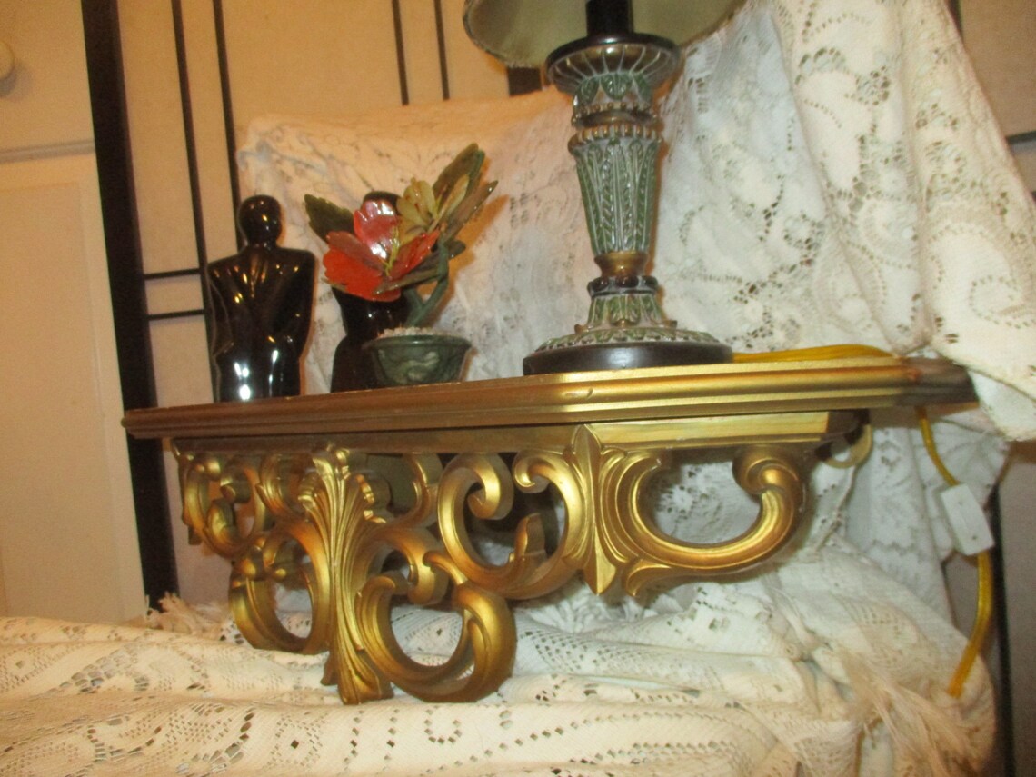 Syroco Ornate Gold Wall Table/shelf/console - Etsy