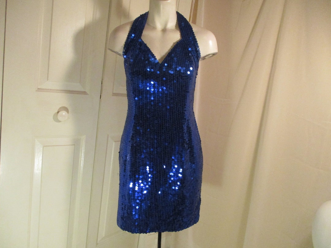 Sequined Racer Back Cocktail Party Dress - Etsy
