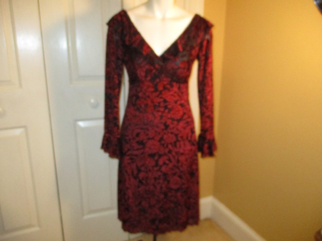 Moda International Velvet Cut Out Dress - Etsy