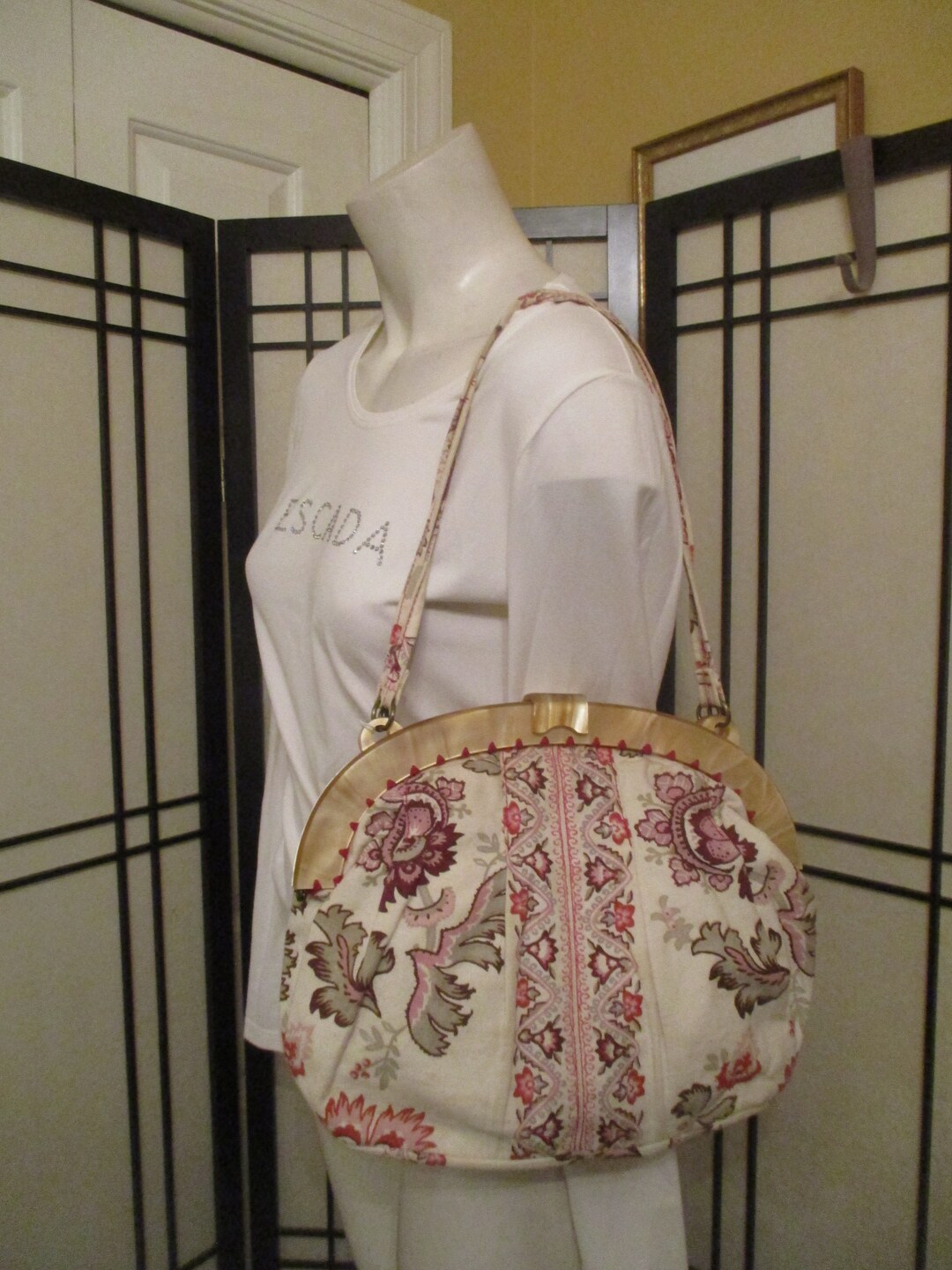 J. Jill Linen Fabric Satchel/shoulder Bag - Etsy