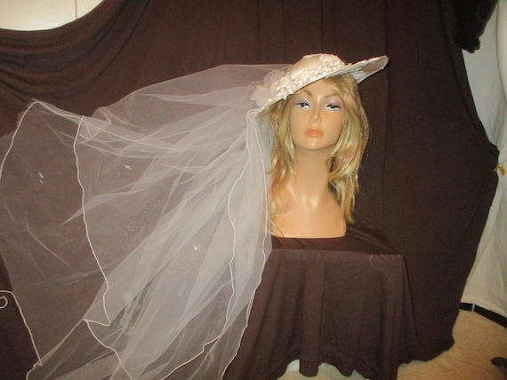 beaded wedding veiled wedding hat - Gem