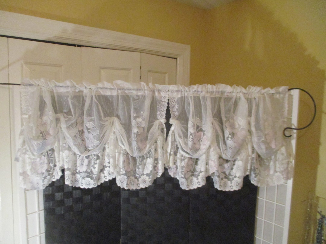 Pair Lace Swag Window Valances - Etsy