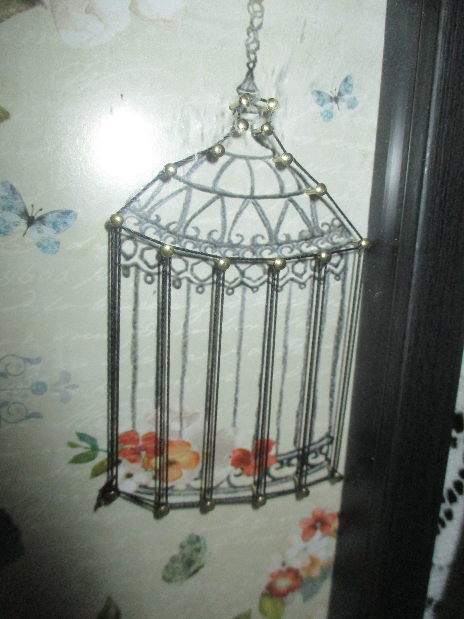 Pair Botanical String Art Shadow Box With Birds & Butterflies - Etsy