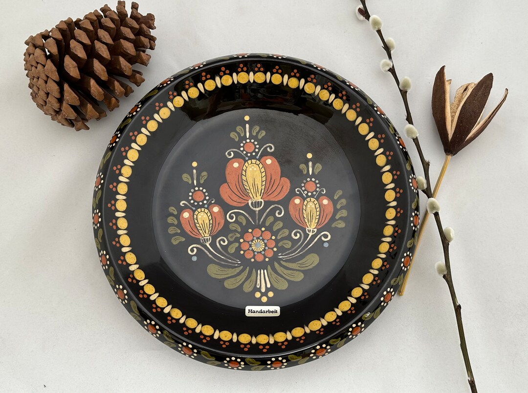 Swiss Hand Painted Ceramic Wall Plate - Decorative Handerbeit - Hand ...