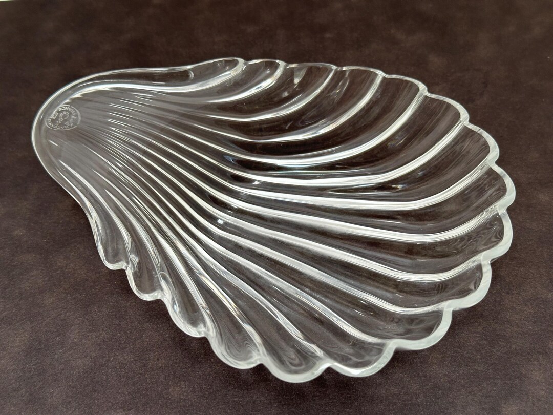 Vintage Baccarat Crystal Coquille Shell Trinket Dish - France - Etsy