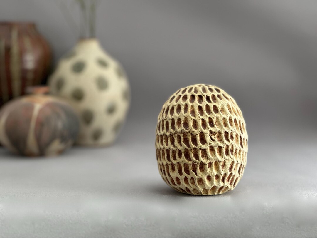 Textured Ceramic Seed Pod Rattle: Handmade Sound Sculpture by Demetria ...