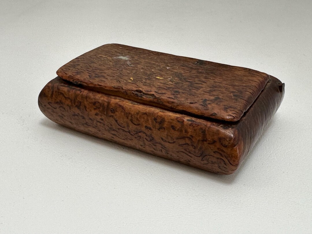 Antique Root Wood Snuff Box: 1800s Carved Scandinavian Box - Etsy