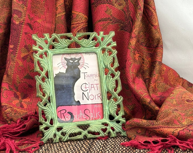 Vintage Verdigris Metal Picture Frame - 3 X 5 Photo Frame - Decorative ...
