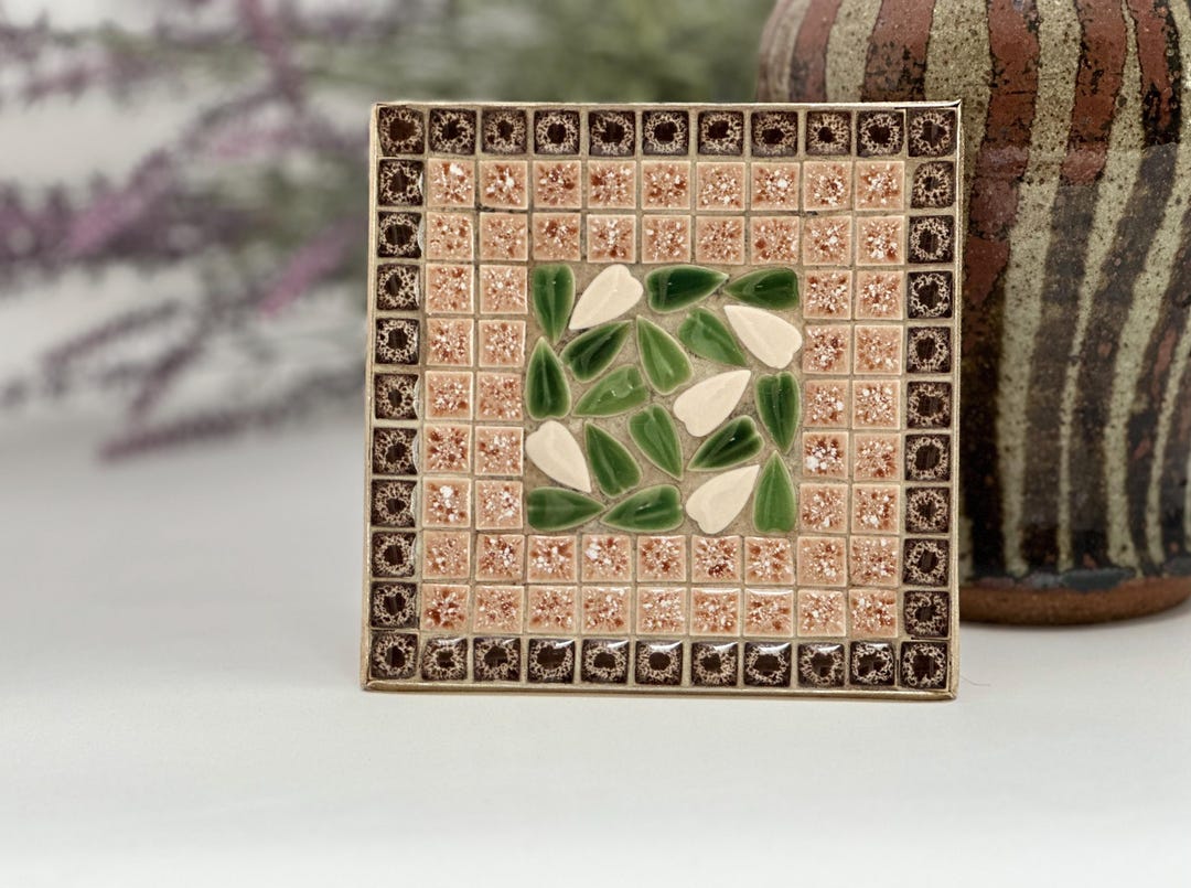 Vintage MCM Mosaic Tile Trinket Dish - Small Mosaic Tray - Retro ...
