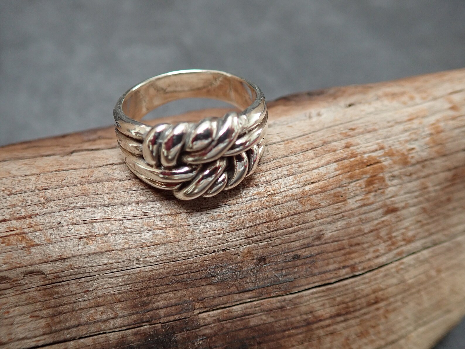 Mens Sterling Silver Vintage Ring Rope Design Large Silver - Etsy