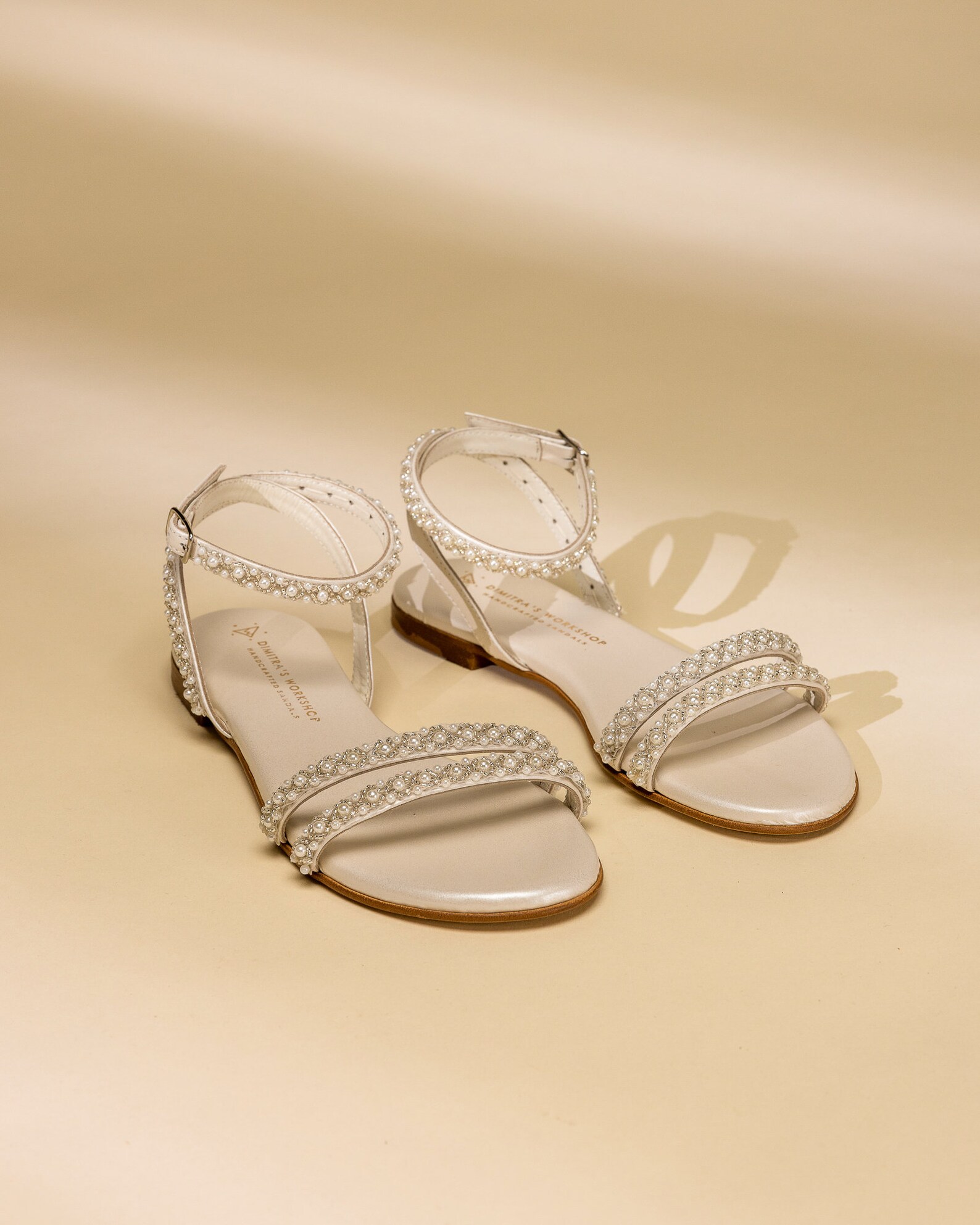 Wedding Sandals Leather Sandals for Bride, Wedding Sandals Flat ...