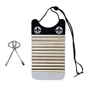 Black & White Mini Zydeco Washboard Musical Percussion Instrument ...
