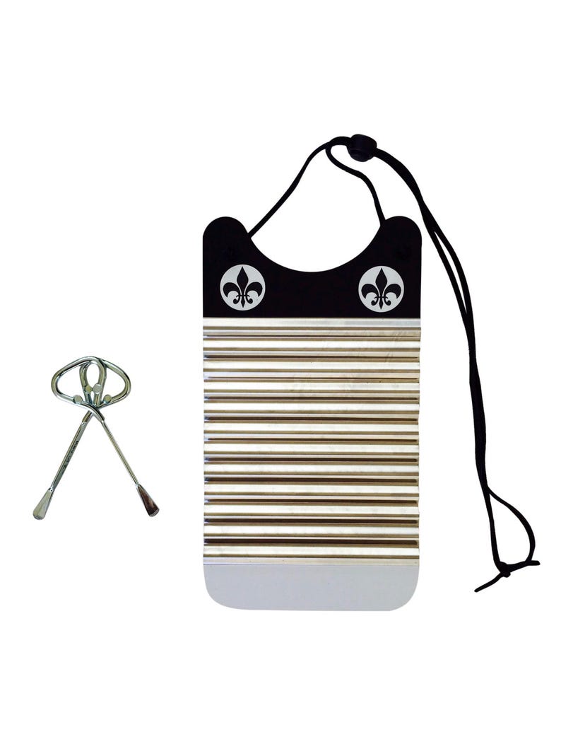 Black & White Mini Zydeco Washboard Musical Percussion Instrument ...