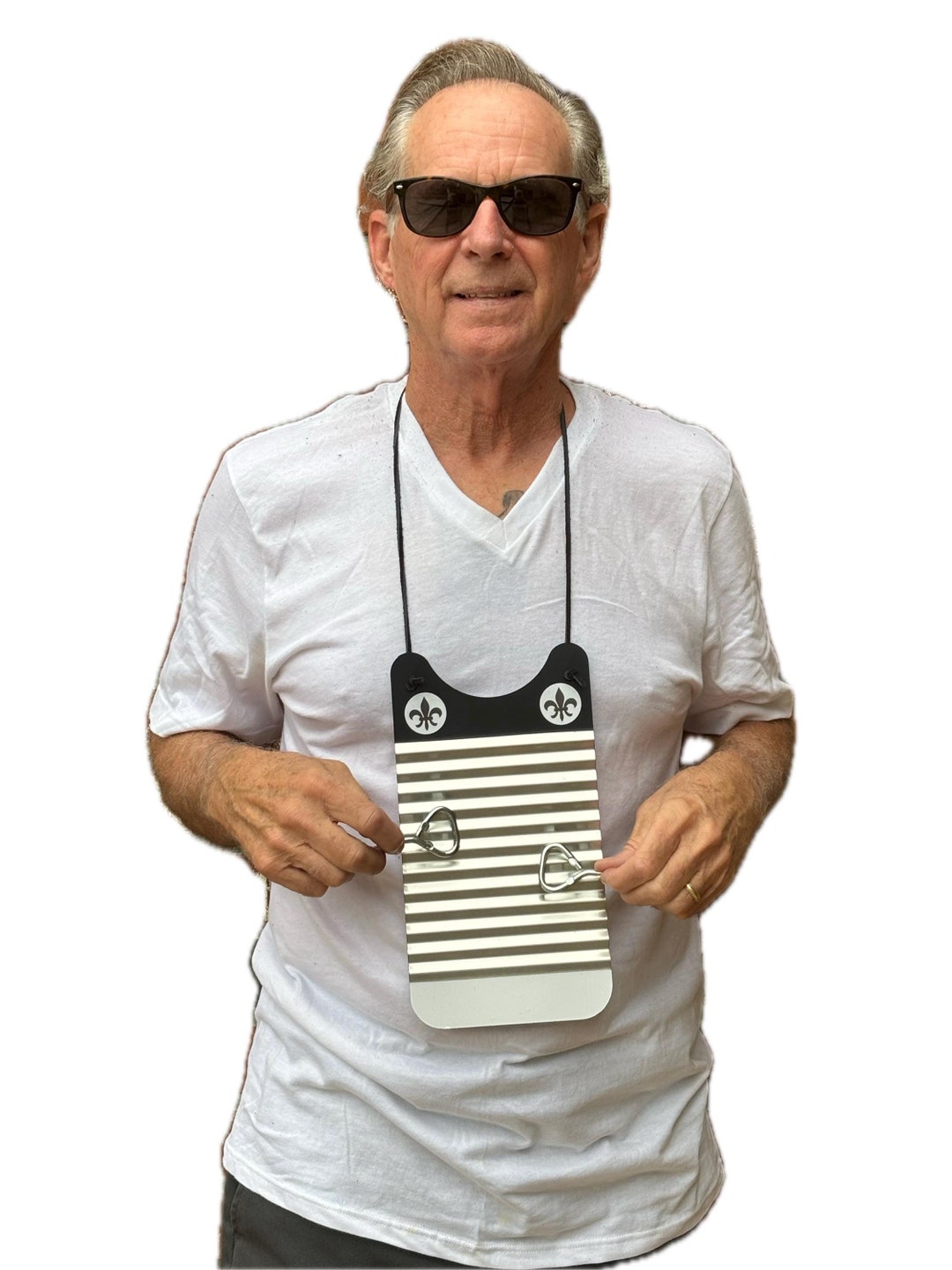 Black & White Mini Zydeco Washboard Musical Percussion Instrument ...