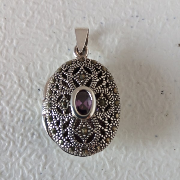 Amethyst Locket - Etsy