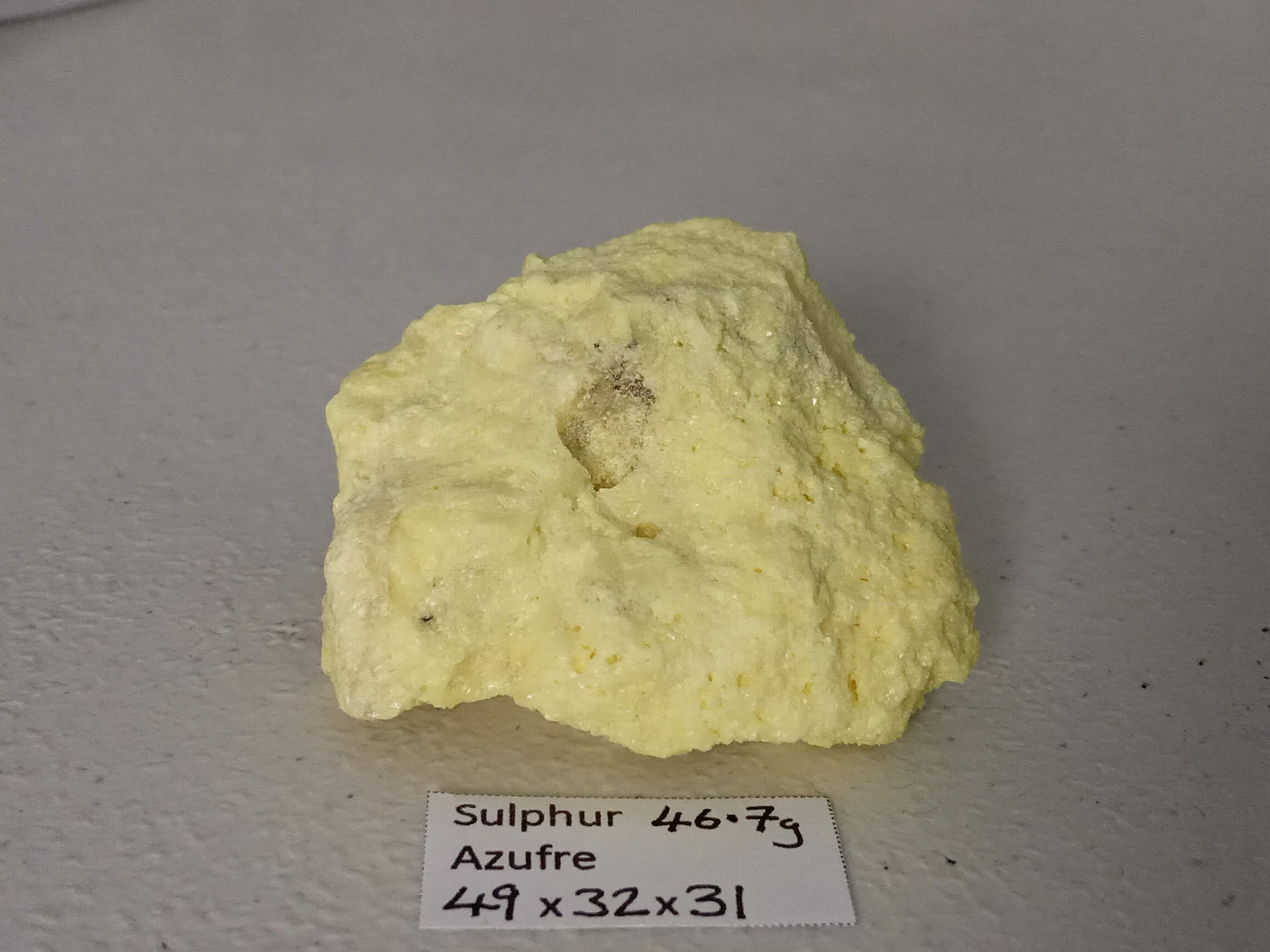 46.7g 100% Natrual Rough Raw Sulfur Sulphur AZUFRE Crystal | Etsy