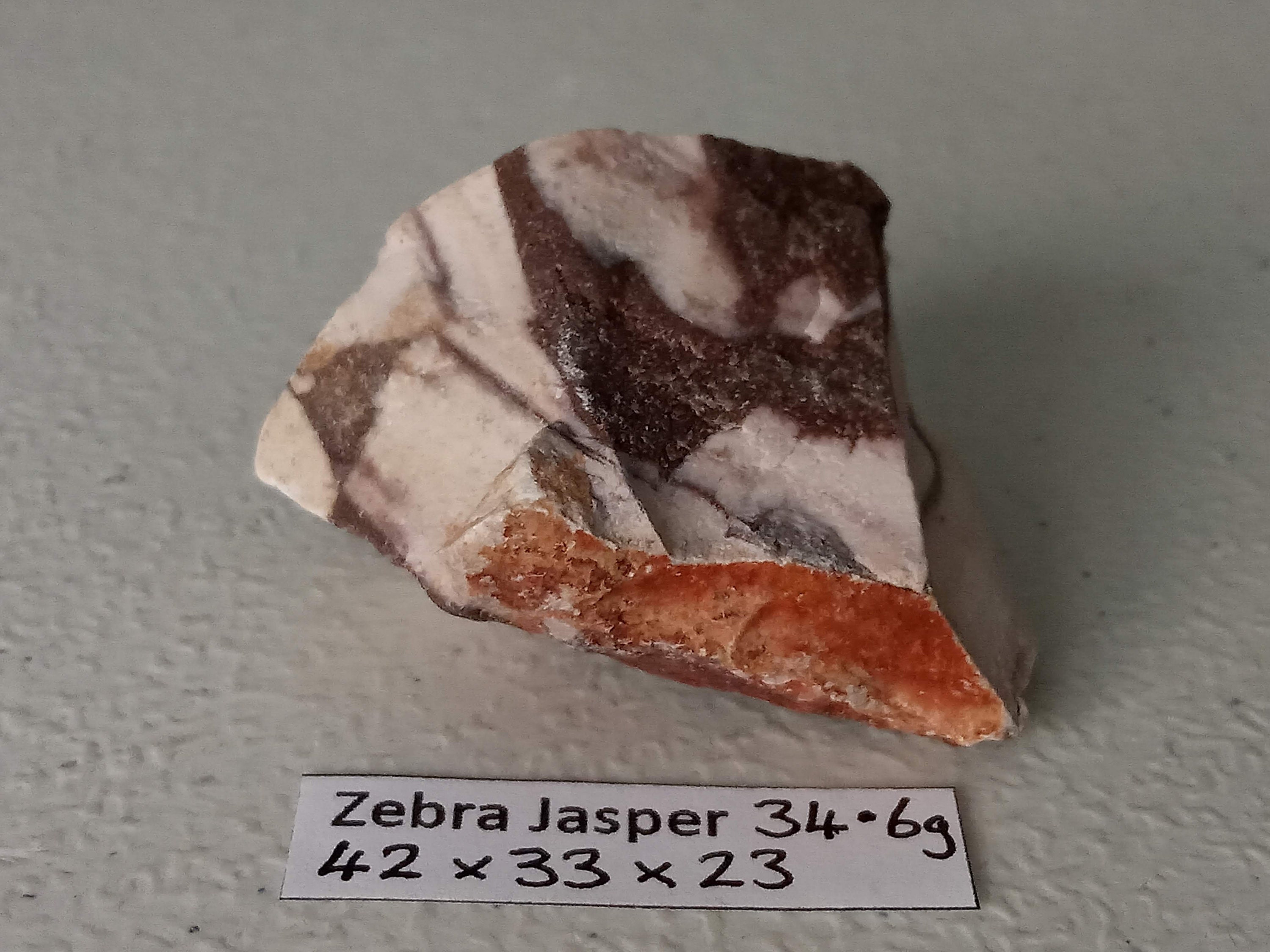 34.6g Beige AND BROWN Zebra Jasper 100% Natural ROUGH Crystal | Etsy