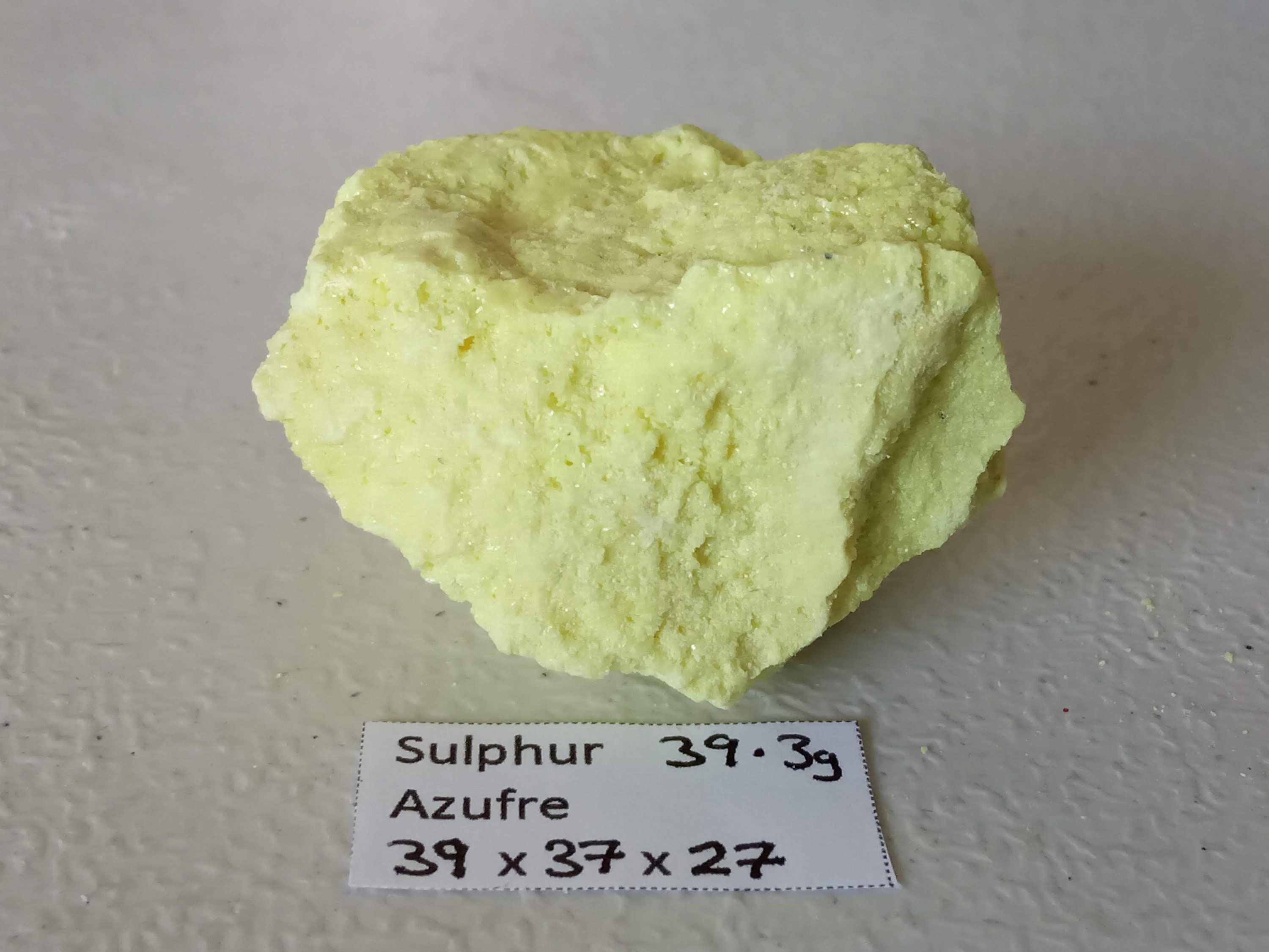 39.3g 100% Natrual Rough Raw Sulfur Sulphur AZUFRE Crystal | Etsy