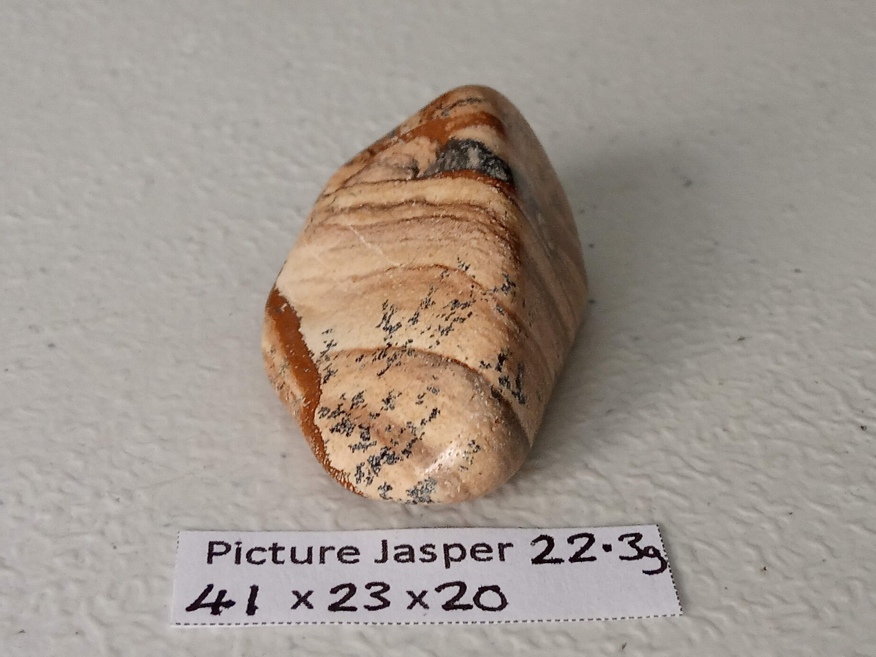 22.3g Beige AND BROWN Picture Jasper 100% Natural Tumbled - Etsy UK