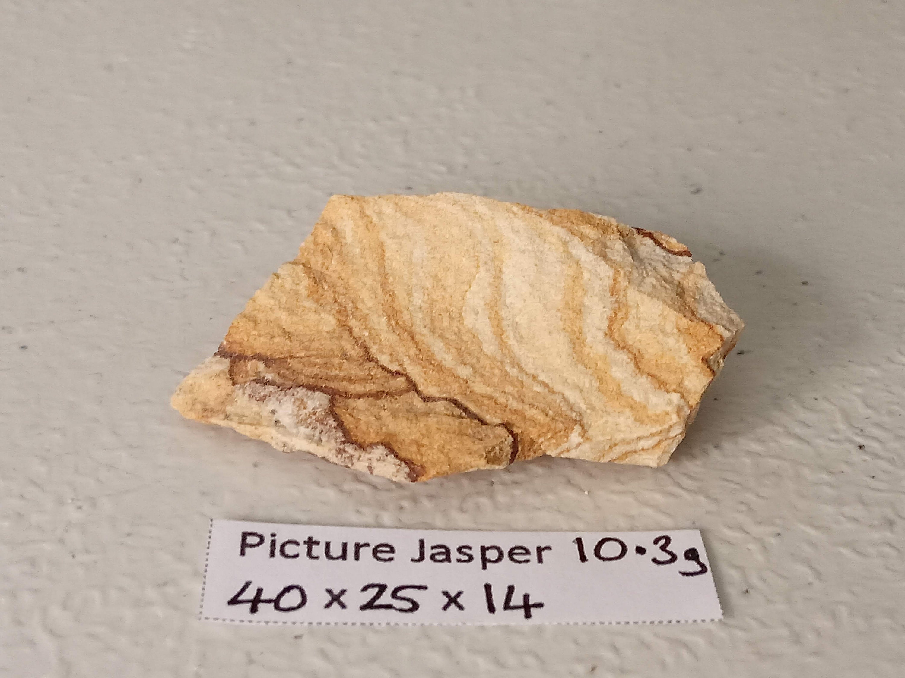10.3g Beige AND BROWN Picture Jasper 100% Natural ROUGH - Etsy Canada