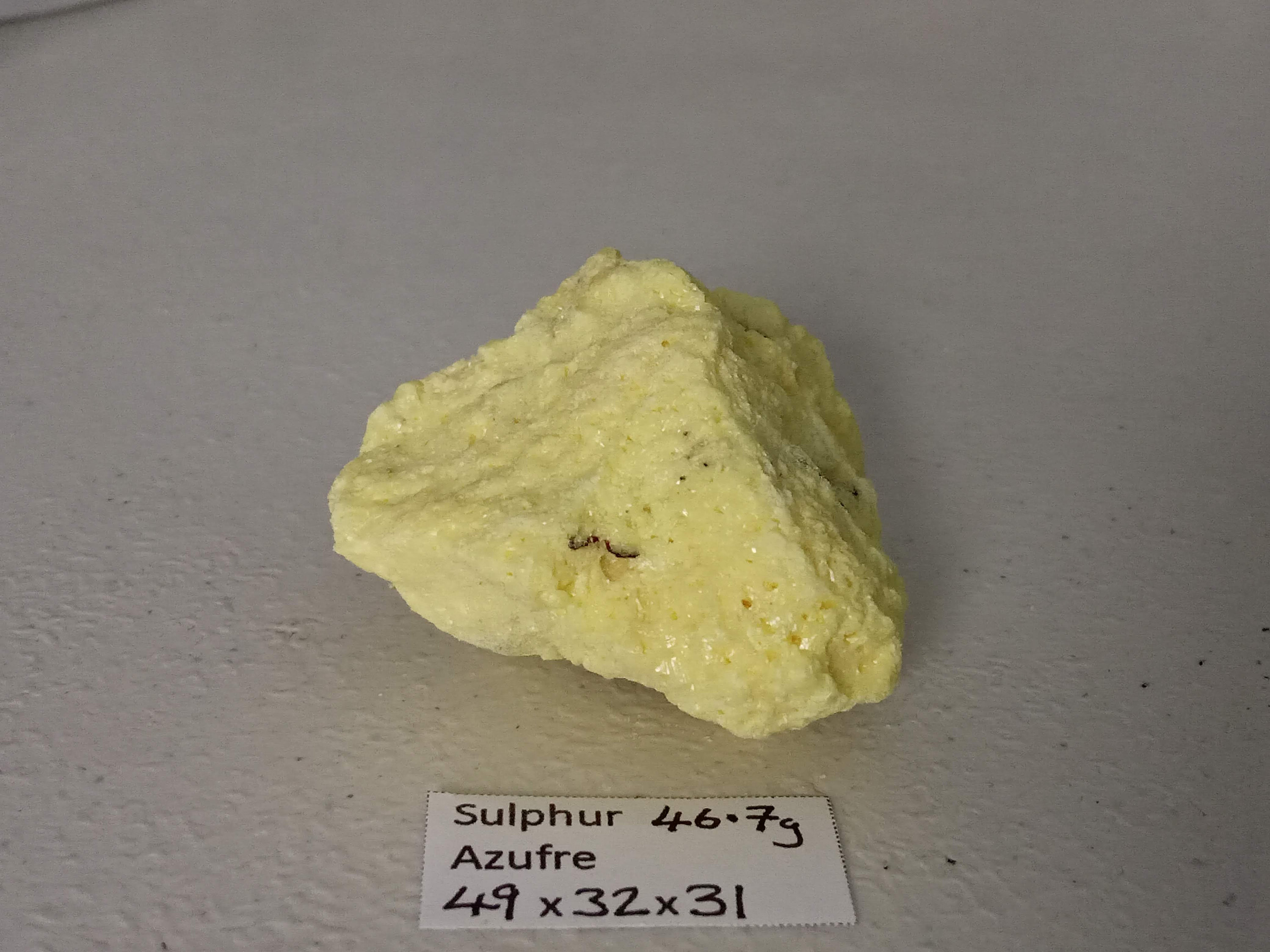 46.7g 100% Natrual Rough Raw Sulfur Sulphur AZUFRE Crystal | Etsy