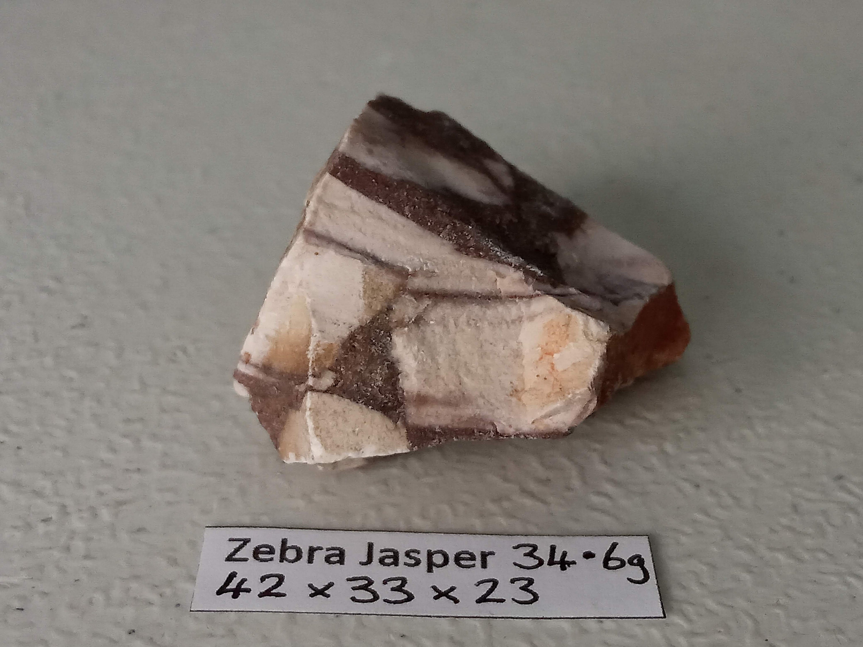 34.6g Beige AND BROWN Zebra Jasper 100% Natural ROUGH Crystal | Etsy