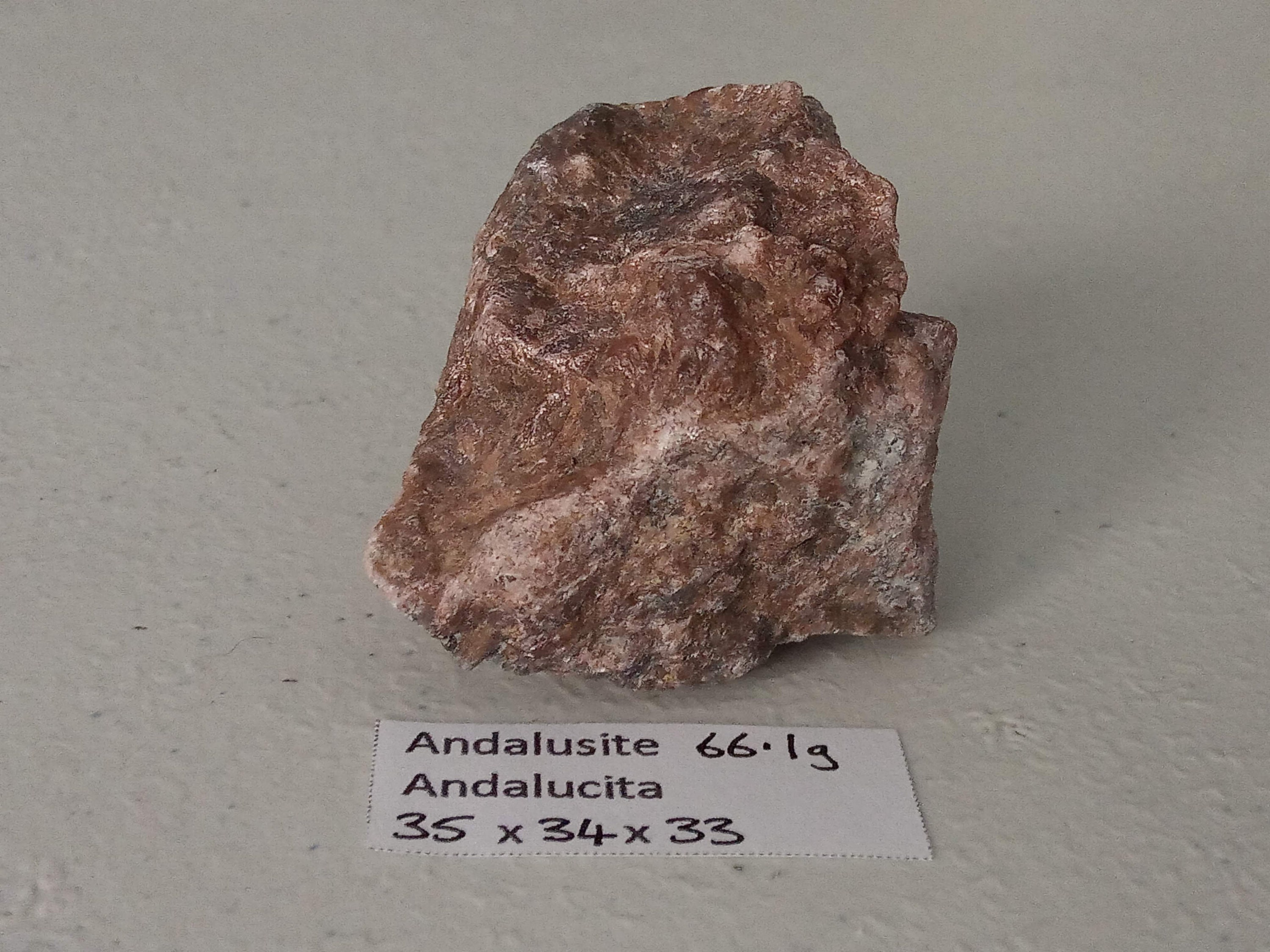 66.1g Andalusite / andalucita natural pink brown rough crystal | Etsy