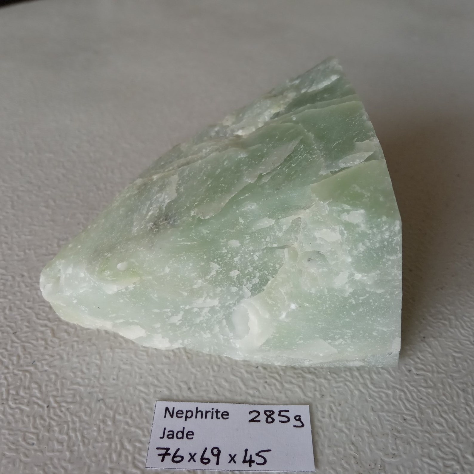 285g Large Natural Rough Mint GREEN JADE Nephrite GEMSTONE - Etsy