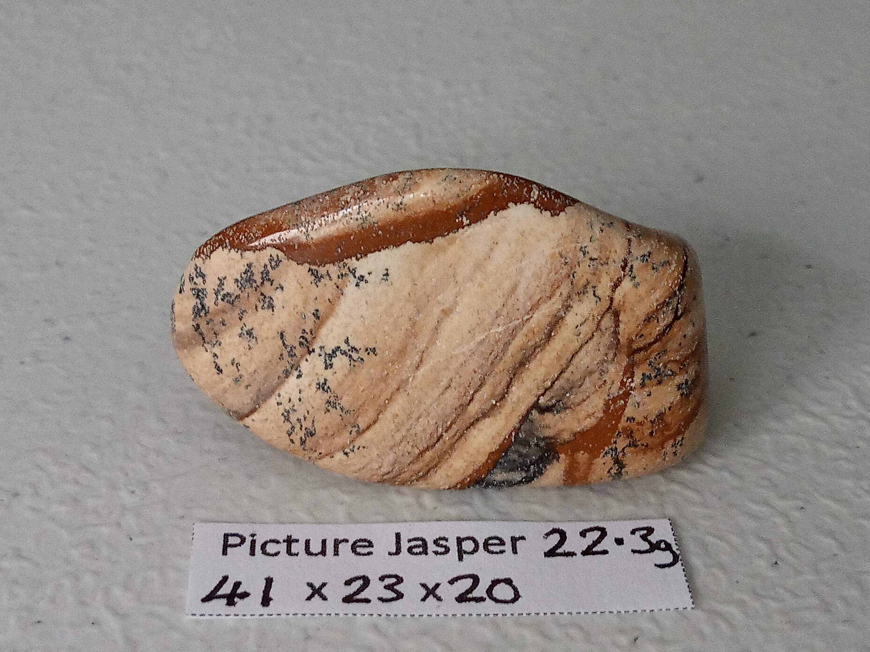 22.3g Beige AND BROWN Picture Jasper 100% Natural Tumbled - Etsy UK