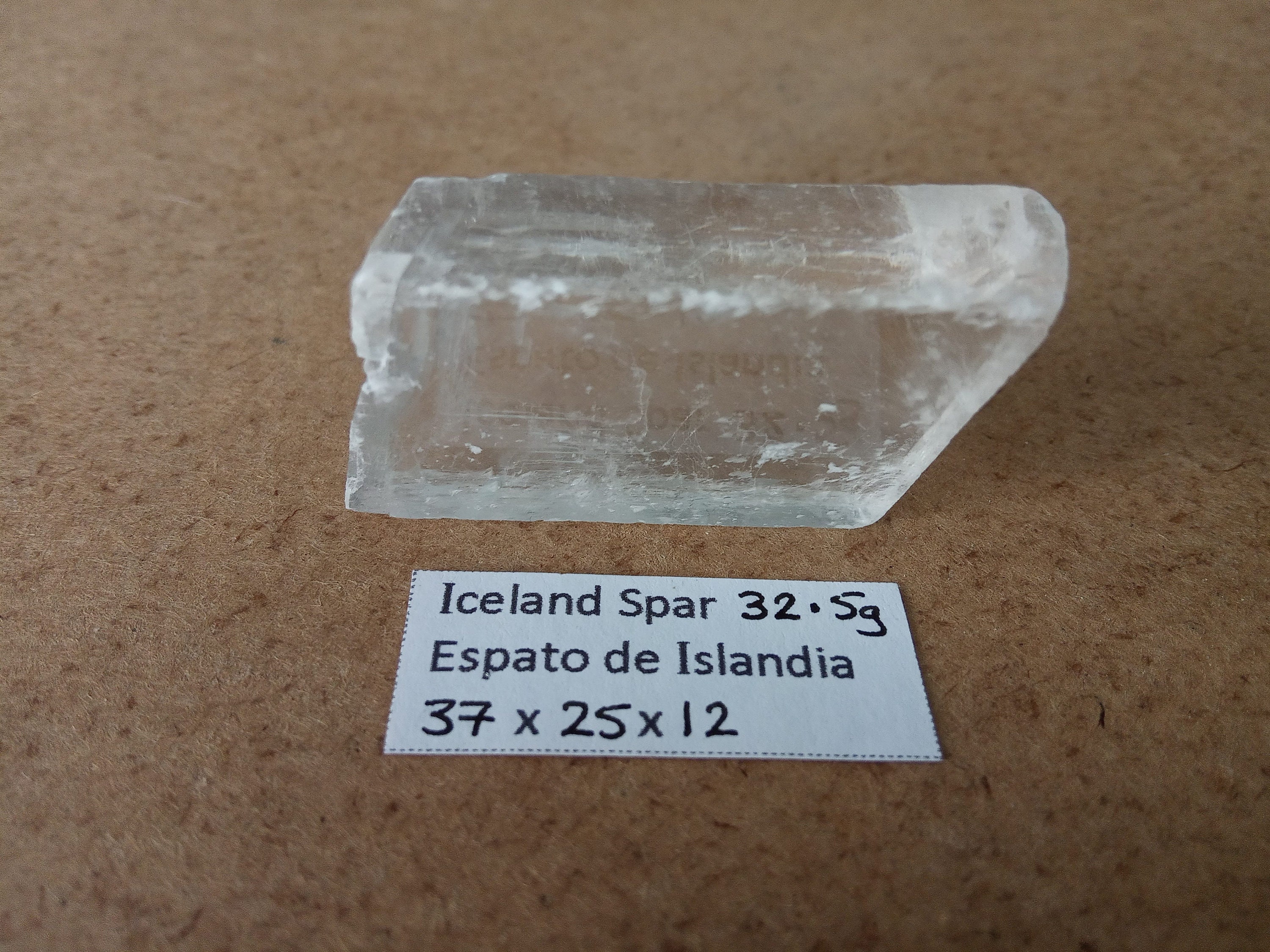 325g Weißer Calcit Island Spar / Espato de Islandia / Optik | Etsy