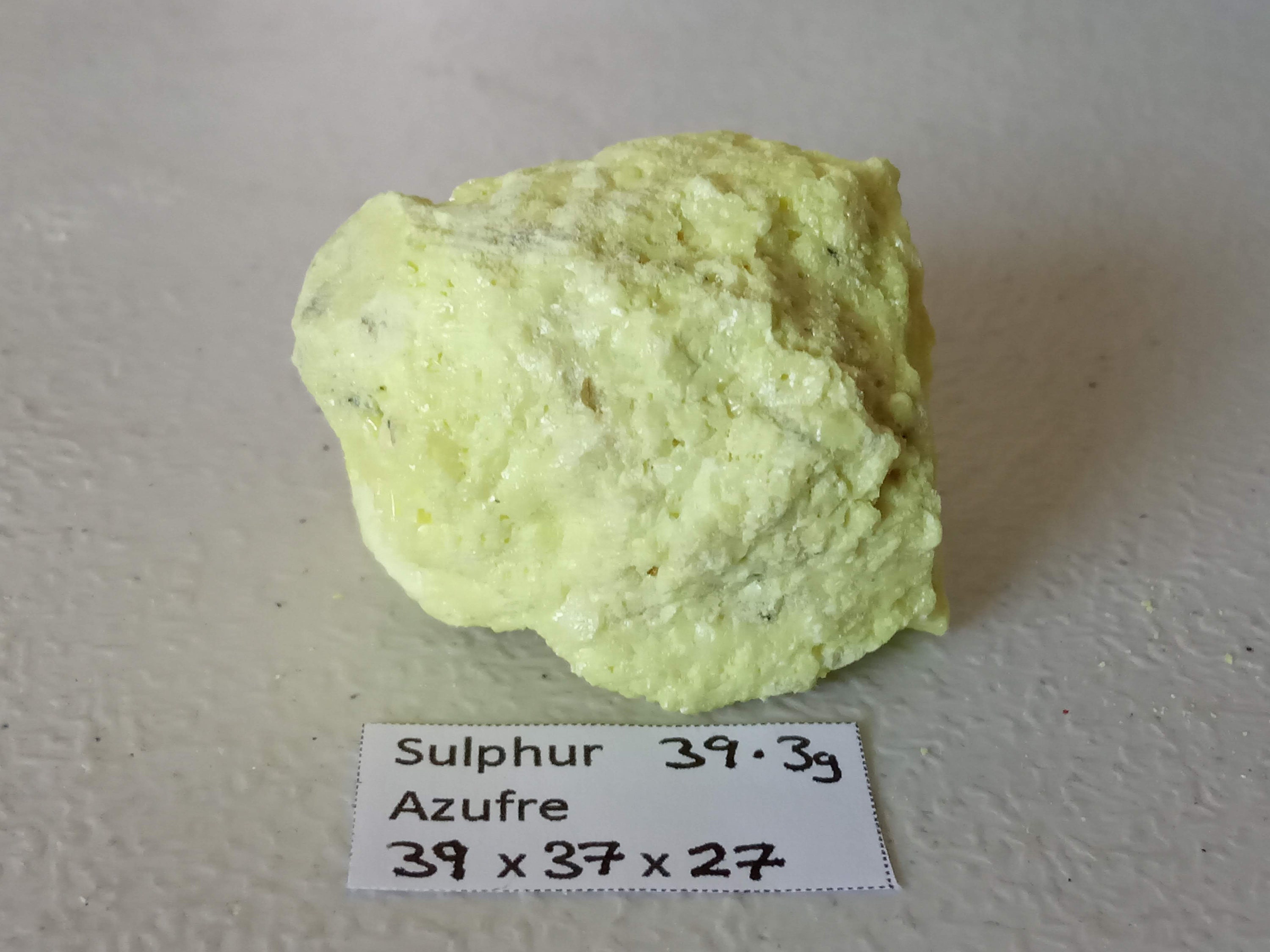 39.3g 100% Natrual Rough Raw Sulfur Sulphur AZUFRE Crystal | Etsy