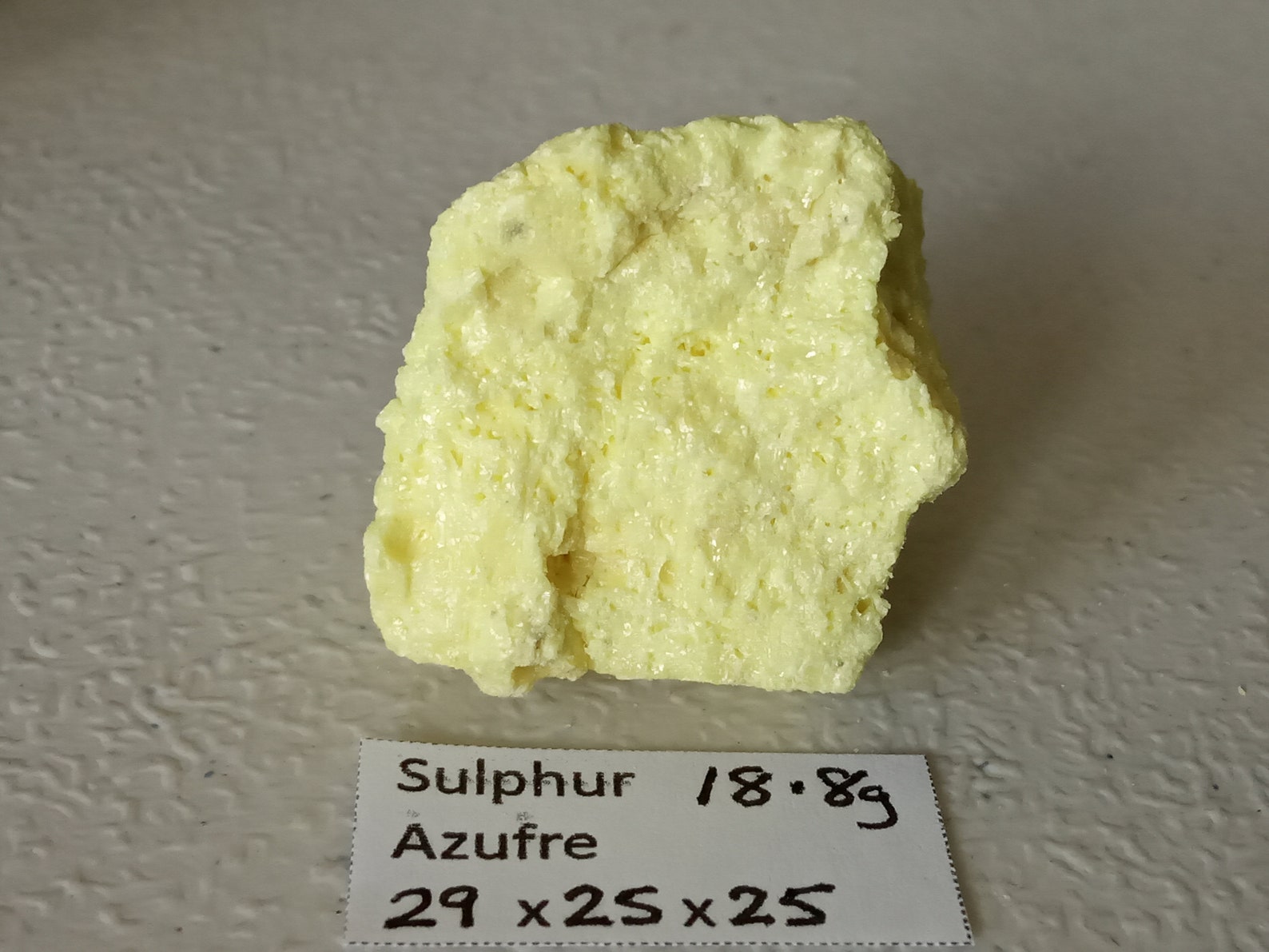 18.8g 100% Natrual Rough Raw Sulfur Sulphur AZUFRE Crystal | Etsy