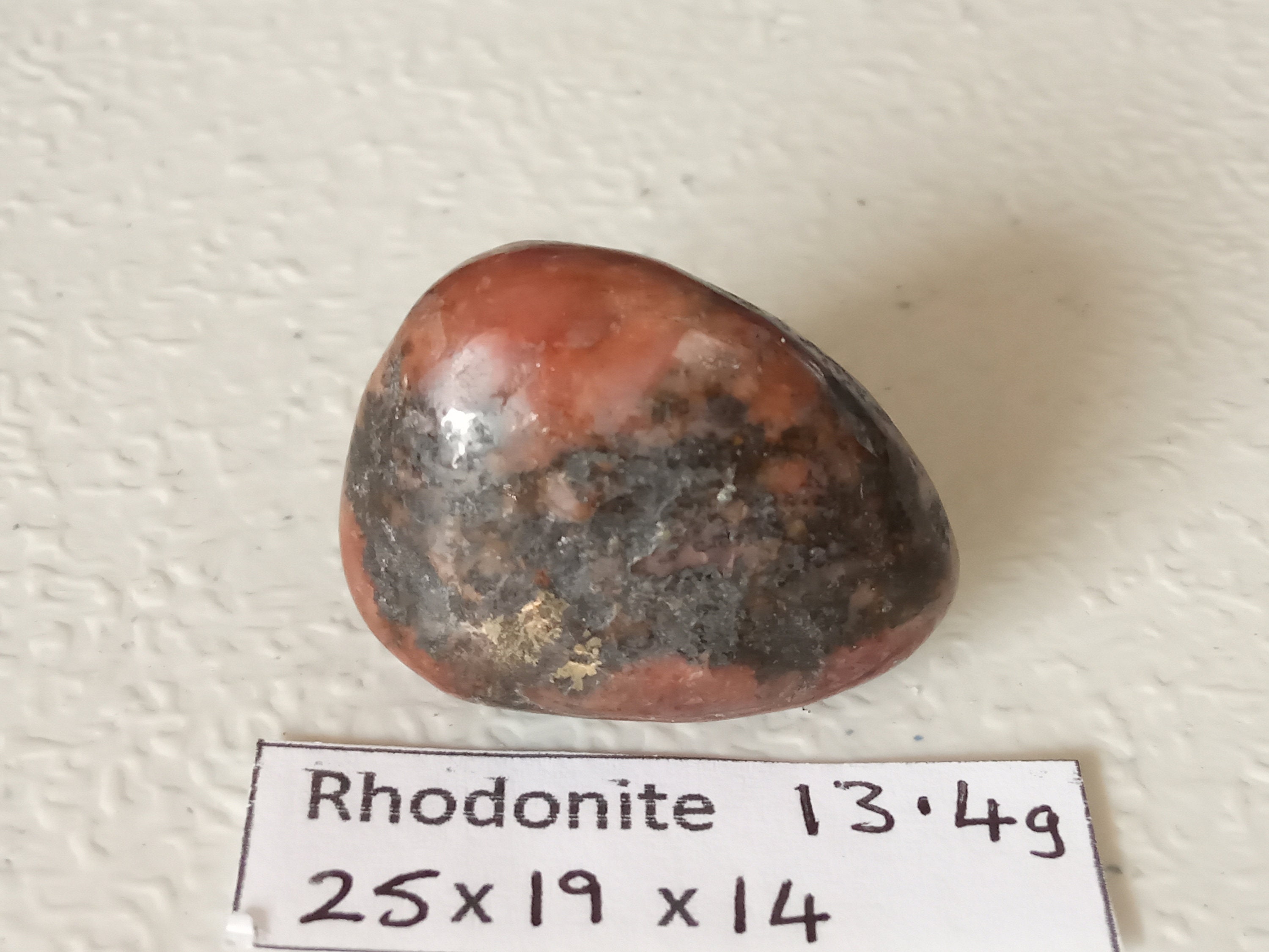13.4g Natural Rose Rhodonite with pyrite Crystal Gem Stone | Etsy
