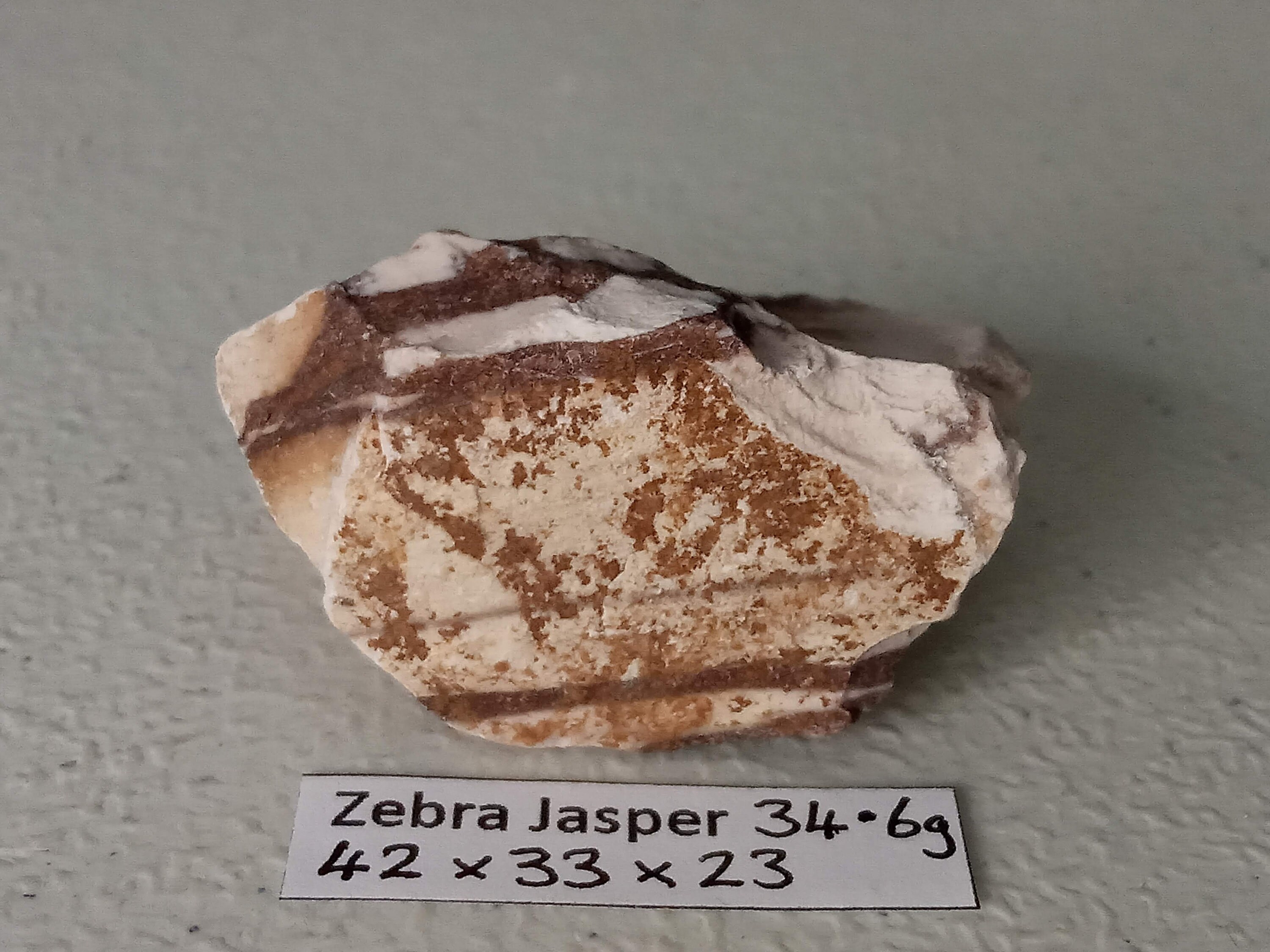 34.6g Beige AND BROWN Zebra Jasper 100% Natural ROUGH Crystal | Etsy
